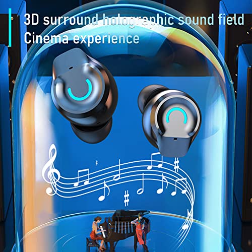 Yanvan Wireless Earbuds Bluetooth 5.2 In Ear - New Light-Weight Headphones with Built-in Microphone Immersive Premium Sound With Charging Case, for Sports Working Driving Gaming