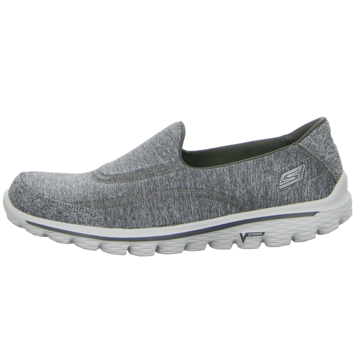 Skechers Performance Women's Go Walk 2 Slip-On Walking Shoe, Heather Grey, 6.5 M US