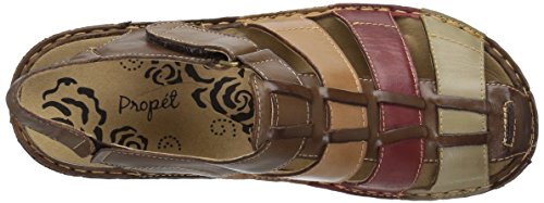 Propet Women's Jubilee Sandal, bark multi, 12 Medium US