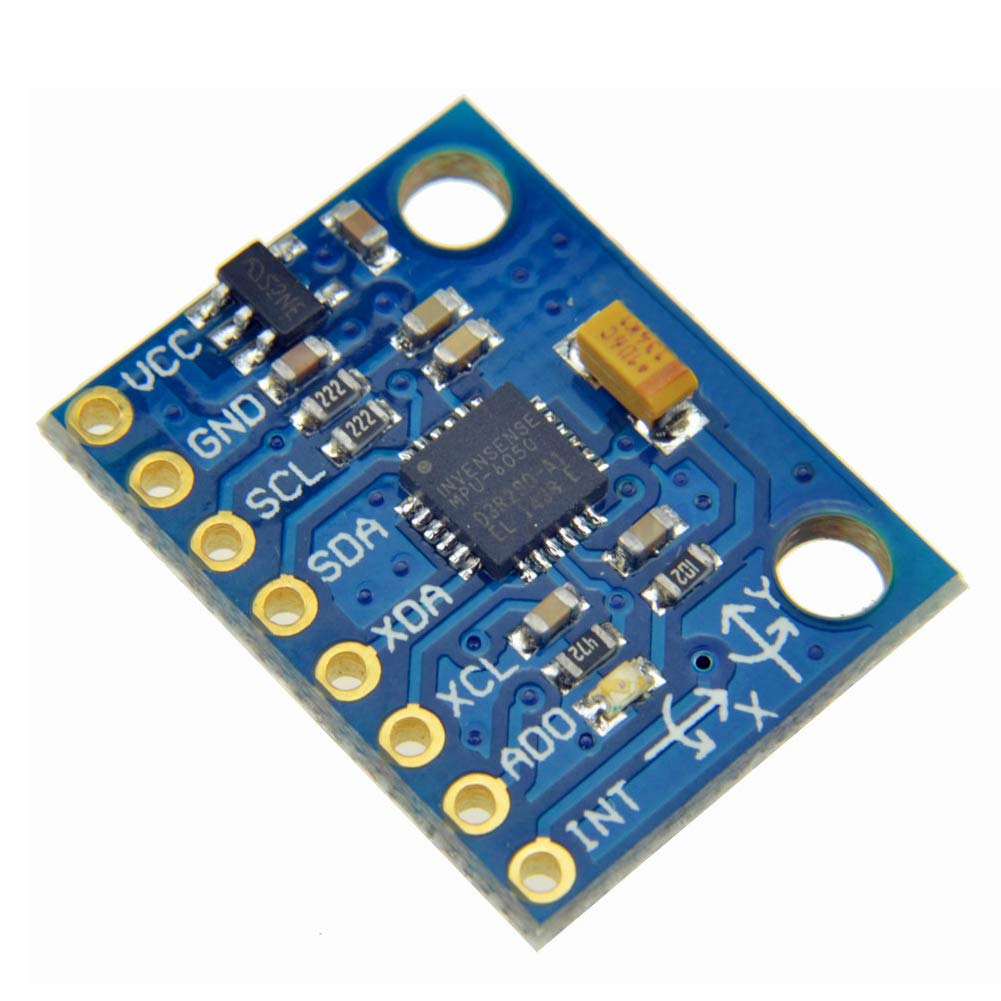 Onyehn 5Set IIC I2C GY-521 MPU-6050 MPU6050 3 Axis Analog Gyroscope Sensors + 3 Axis Accelerometer Module for Arduino with Pins 3-5V DC