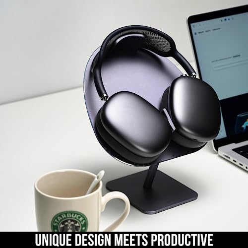 WIWU AirPods Max Stand with Sleep Mode, Aluminum Alloy Headphone Holder, Protective Silicone Pad, Solid Base, Compatible with Headbands up to 1.7 inches