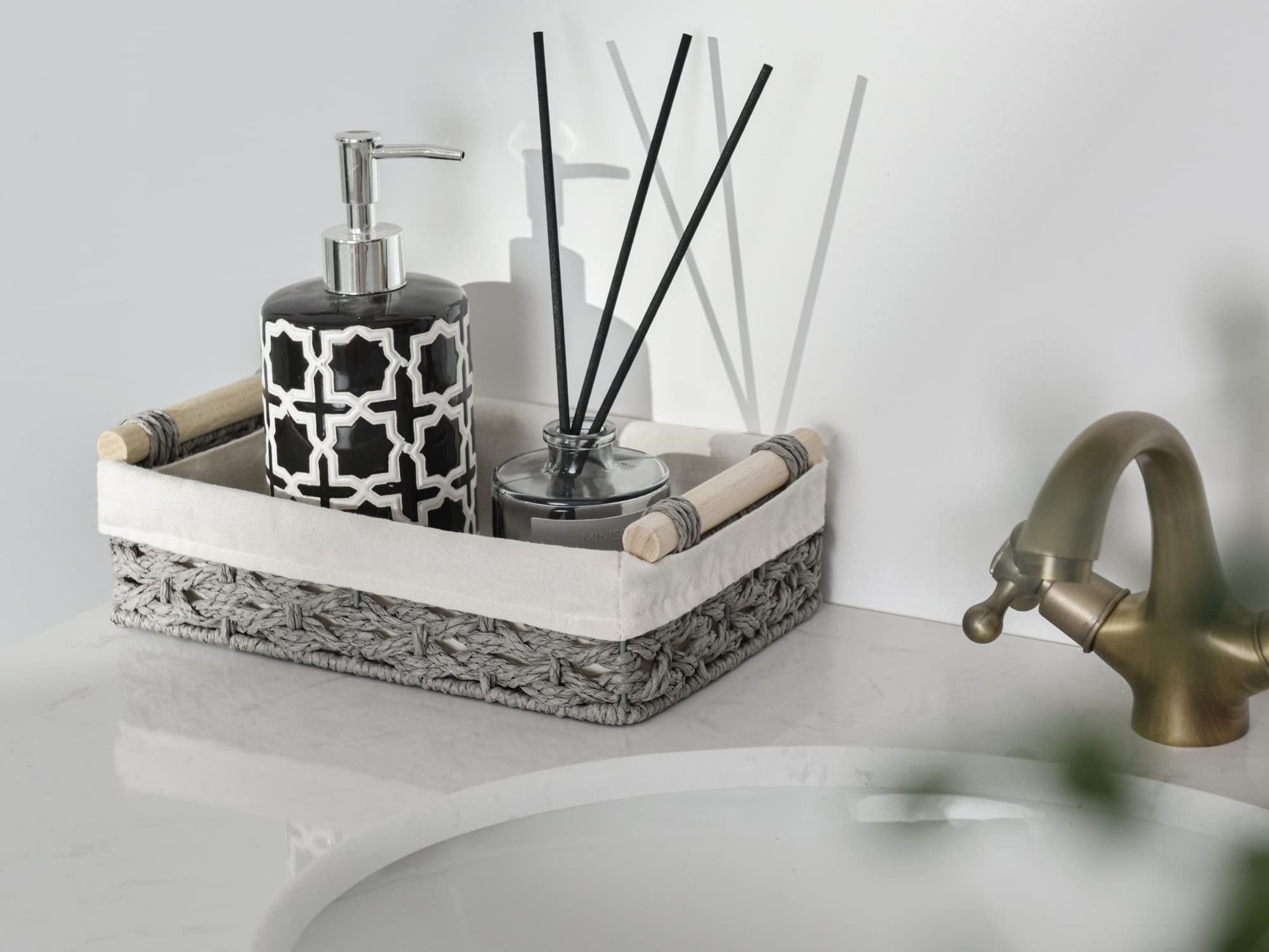 StorageWorks Seagrass Woven Storage Baskets