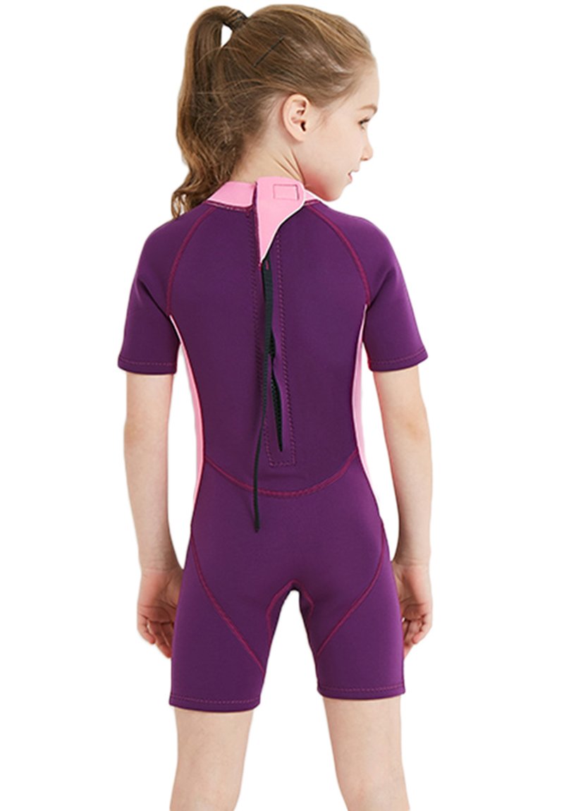 Neoprene Swimsuit Girls Boys 2.5mm Thickness Premium Short or Long Back Zipper One Piece Thermal UV Protection Youth Swim Wetsuit