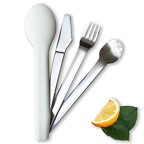 Uba Portion Control Flatware & Bariatric Diet Utensils Set with Silicone Case (1)