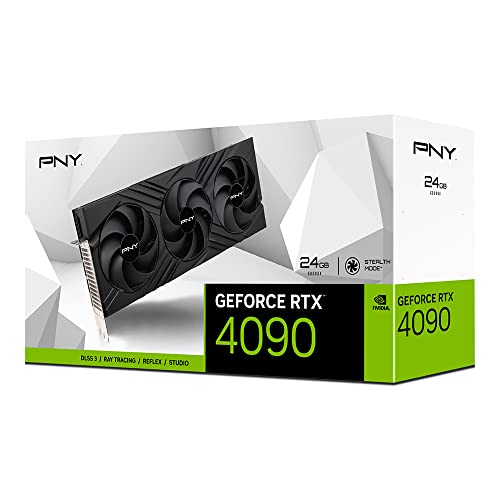 PNY GeForce RTX™ 4090 24GB VERTO™ Triple Fan Graphics Card DLSS 3 (384-bit PCIe 4.0, GDDR6X, Supports 4k, Anti-Sag bracket, HDMI/DisplayPort)