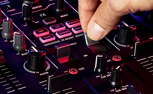 Professional DJ System - Mixtrack Pro FX DJ Controller - Serato DJ Lite Software - Lighted Powered Dual 15" DJ Speakers - 4000 Watts