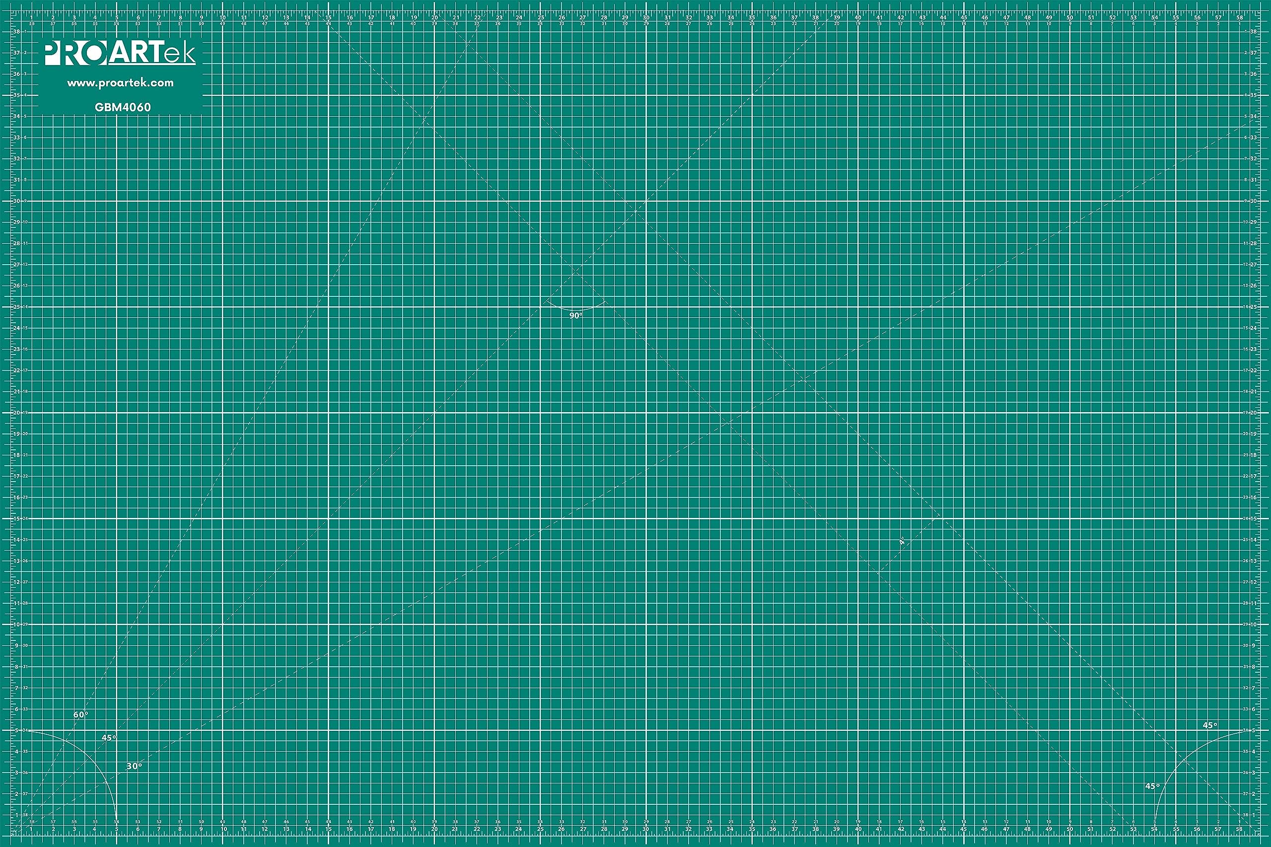 Proartek Drafting PK00012 Model GBM4060 Series 40" x 60" Professional Cutting Mat; Double-Sided Green/Black; Self-Healing; For Graphic Arts, Hobbies, Sewing, Scrapbooking, and other Cutting Projects