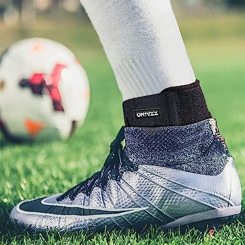 ONTYZZ 1 Pair Kids Ankle Brace Ankle Compression Sleeve Adjustable Ankle Support Brace for Football Basketball Dancing Black/S