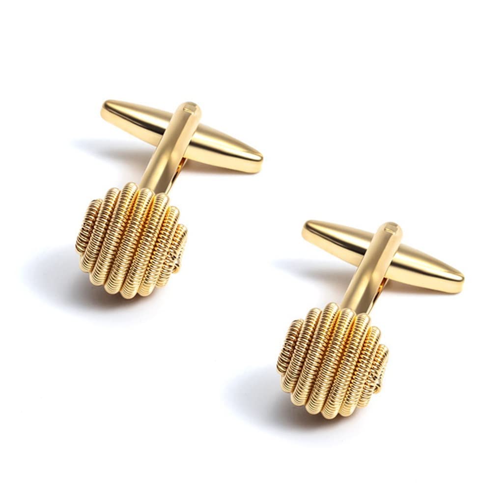 Twist Ball Metal Cufflinks Men's French Shirt Suit Cufflinks Cuff Buttons (Color : A, Size : One Size) (A One Size)