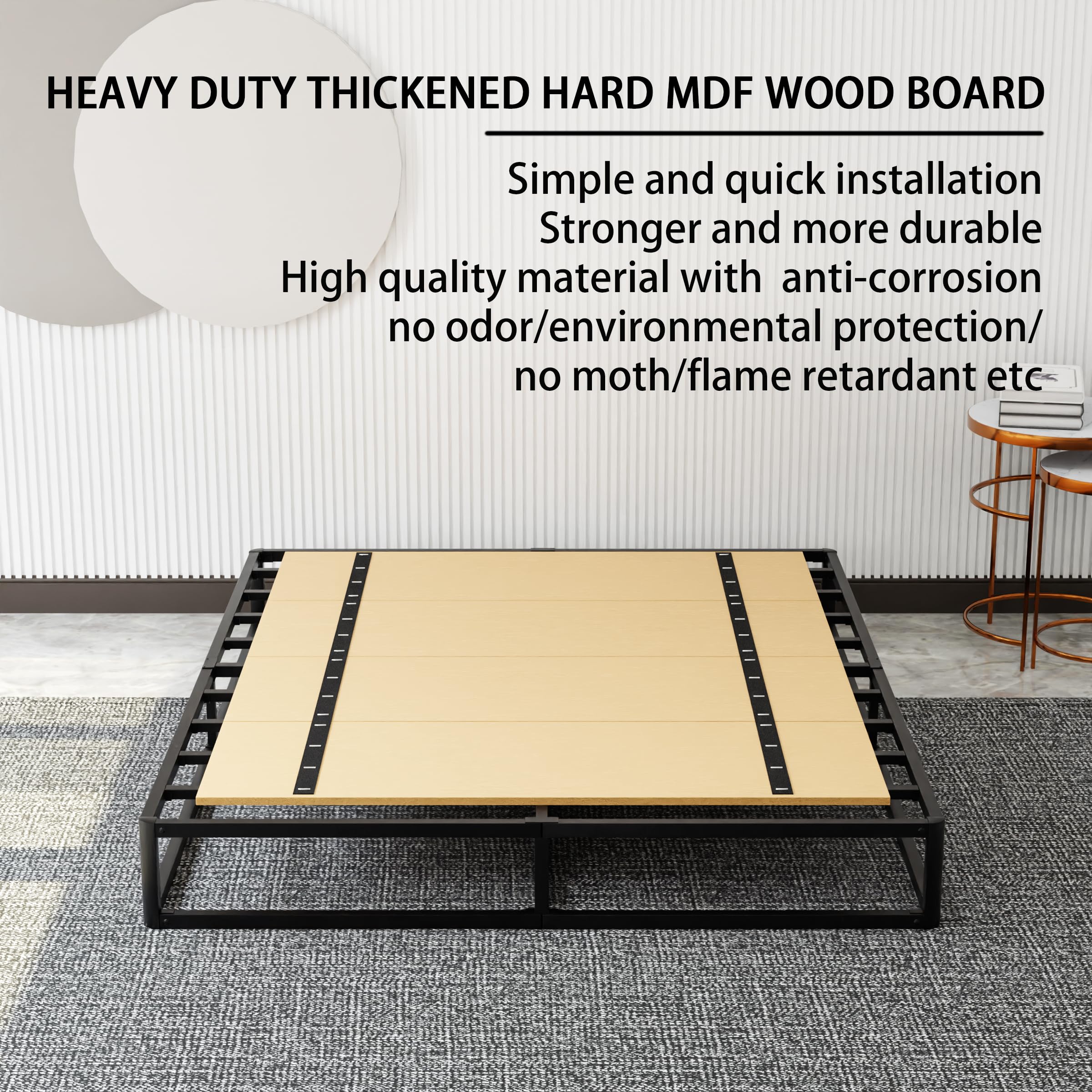 Yarfyk for Full Size (60"x30") Bed slats, Foldable Box Spring, no Assembly Required,