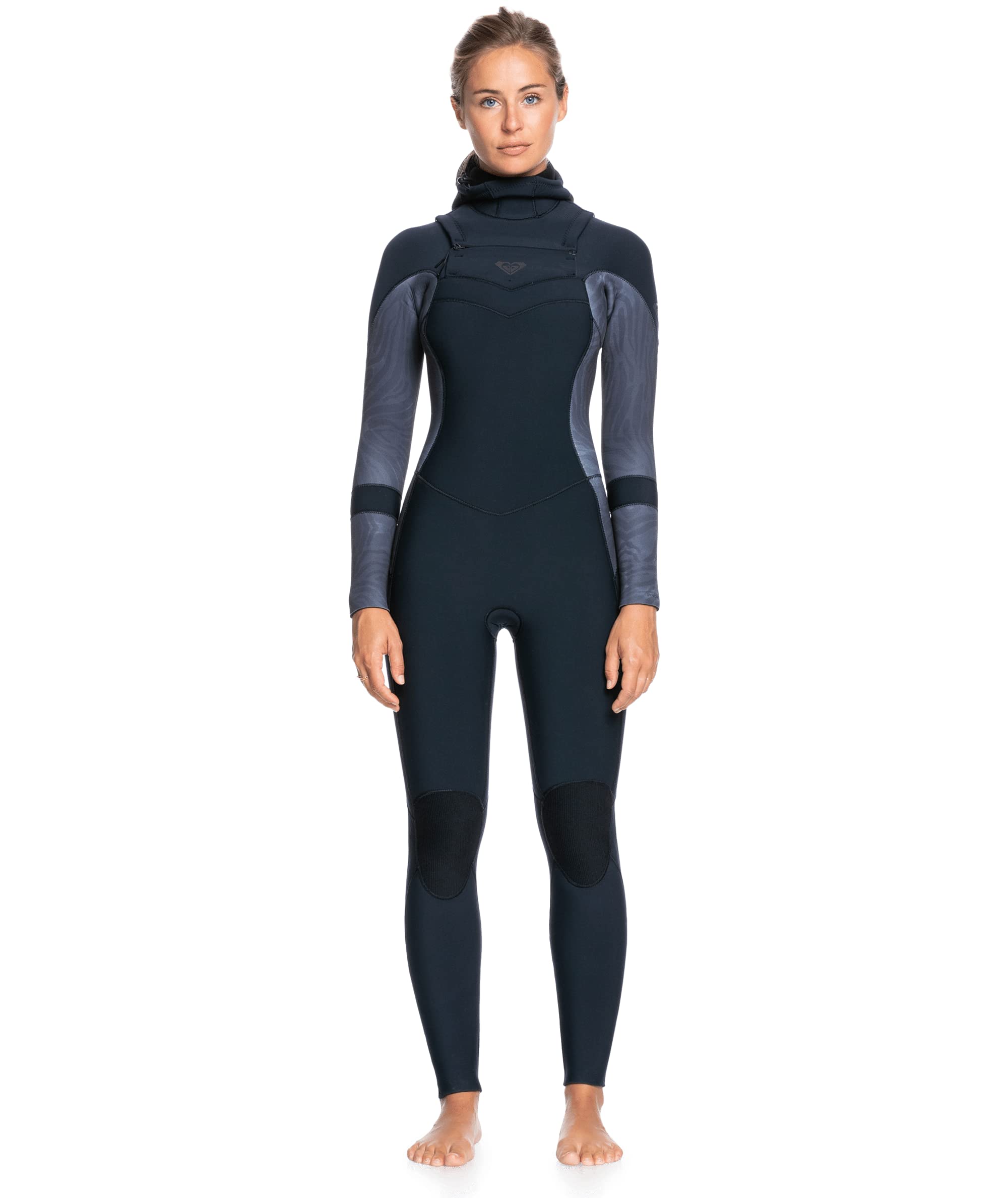 Roxy Womens 5/4/3 Syncro Hooded Front Zip GBS Wetsuit - Jet/Black | 4