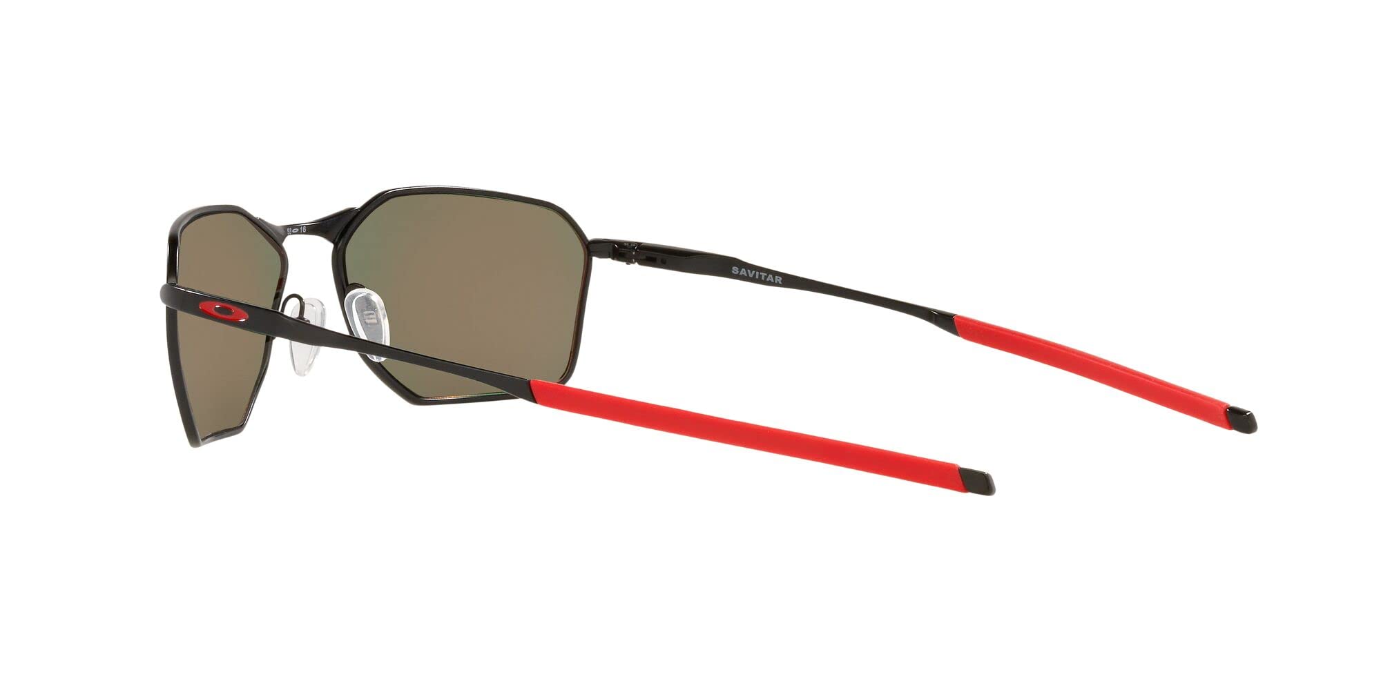 Oakley Men's OO6047 Savitar Rectangular Sunglasses, Satin Black/Prizm Sapphire Polarized, 58 mm