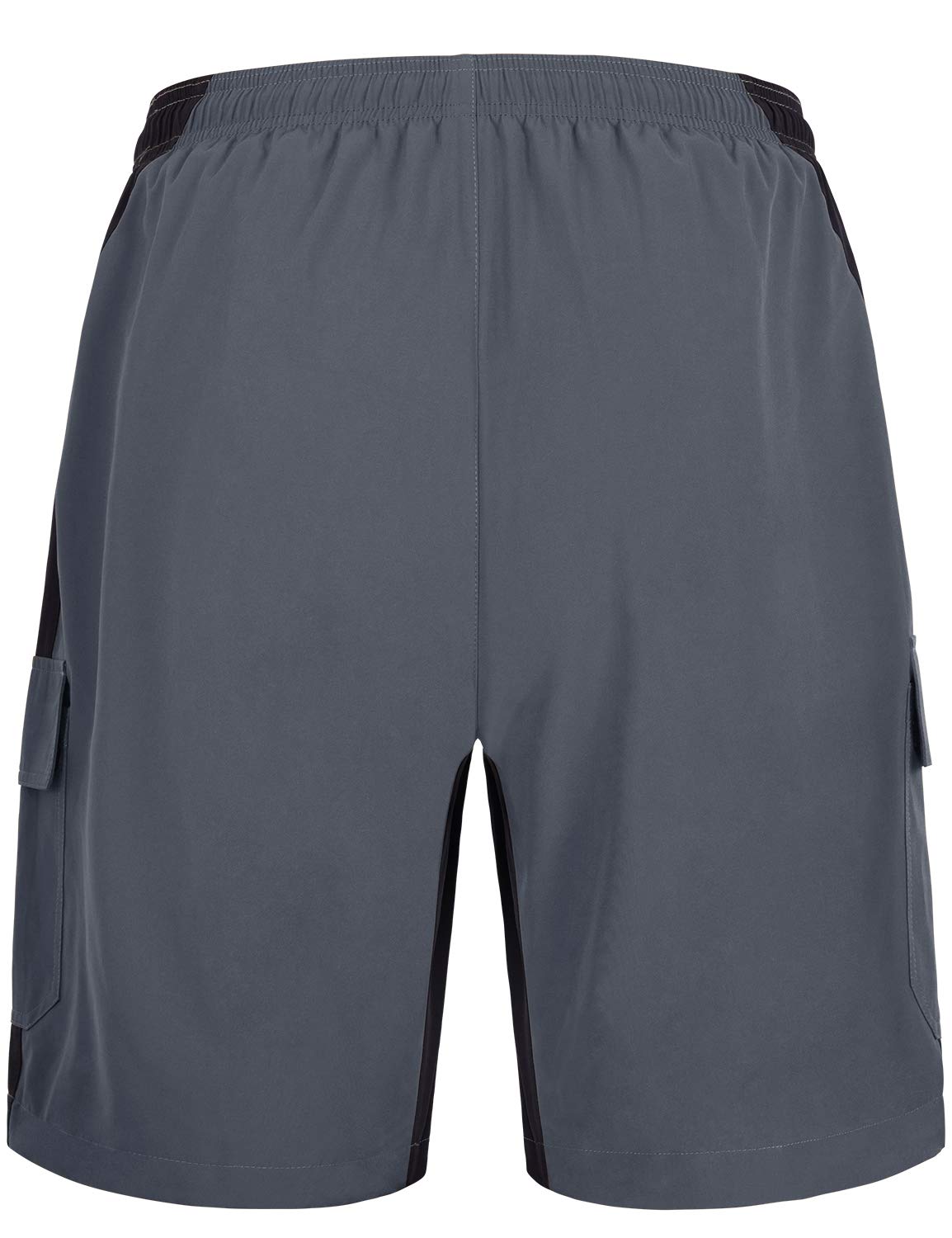 NOMINATE Mens Mountain Bike Shorts 3D Padded MTB Bicycle Cycling Shorts with Pockets Lightweight Quick Dry Grey