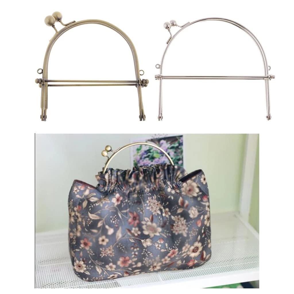 ZLXDP Metal Frame Handbag, Clutch Handle Bag, Handmade ad Lock (Color : Gray, Size : 1)
