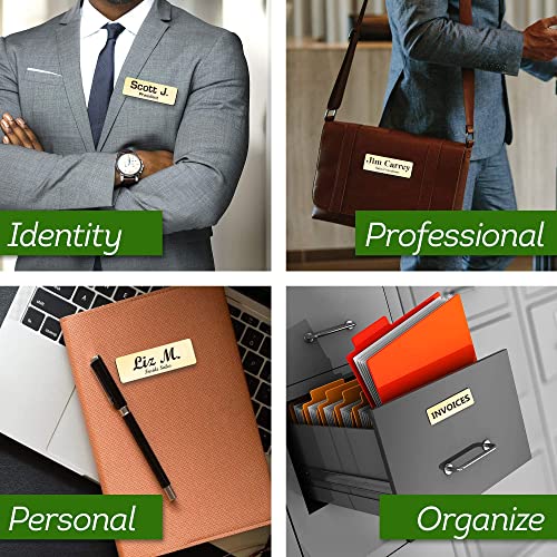 Name Tag, Magnetic Name Tags, Personalized Name Tags, 1" x 3", Durable Engravable Impact Acrylic Material, Made in The USA by My Sign Center (Classic Rectangle)