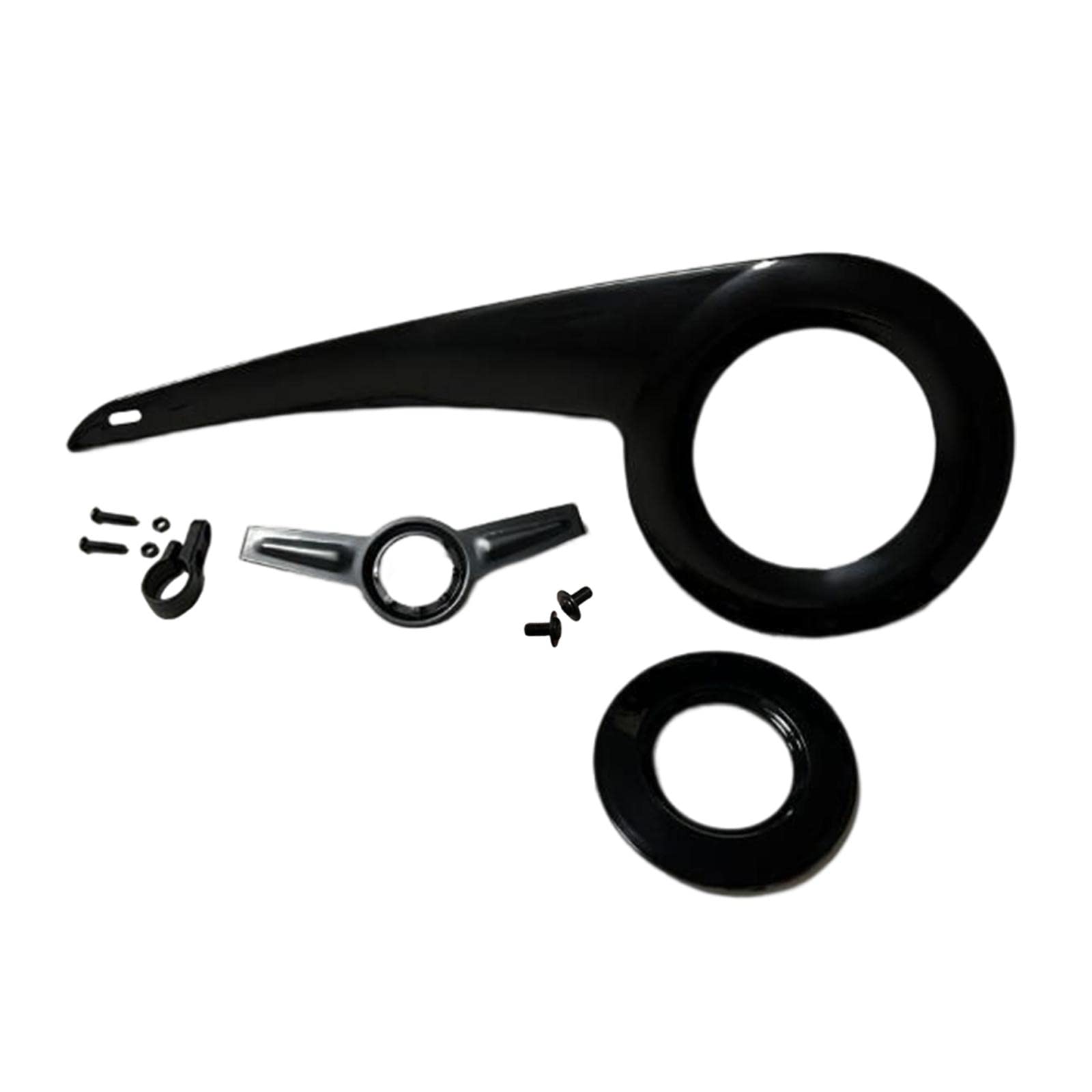Universal Bike Chain Cover 32-38T Protection Accessories Bike Chain Protector for Road, Black Whole Set