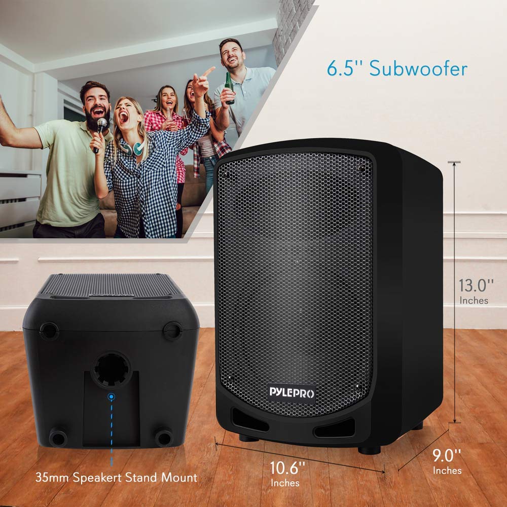 Pyle Bluetooth Karaoke PA Speaker with Wireless Mic and Pyle Professional Dynamic Vocal Microphone