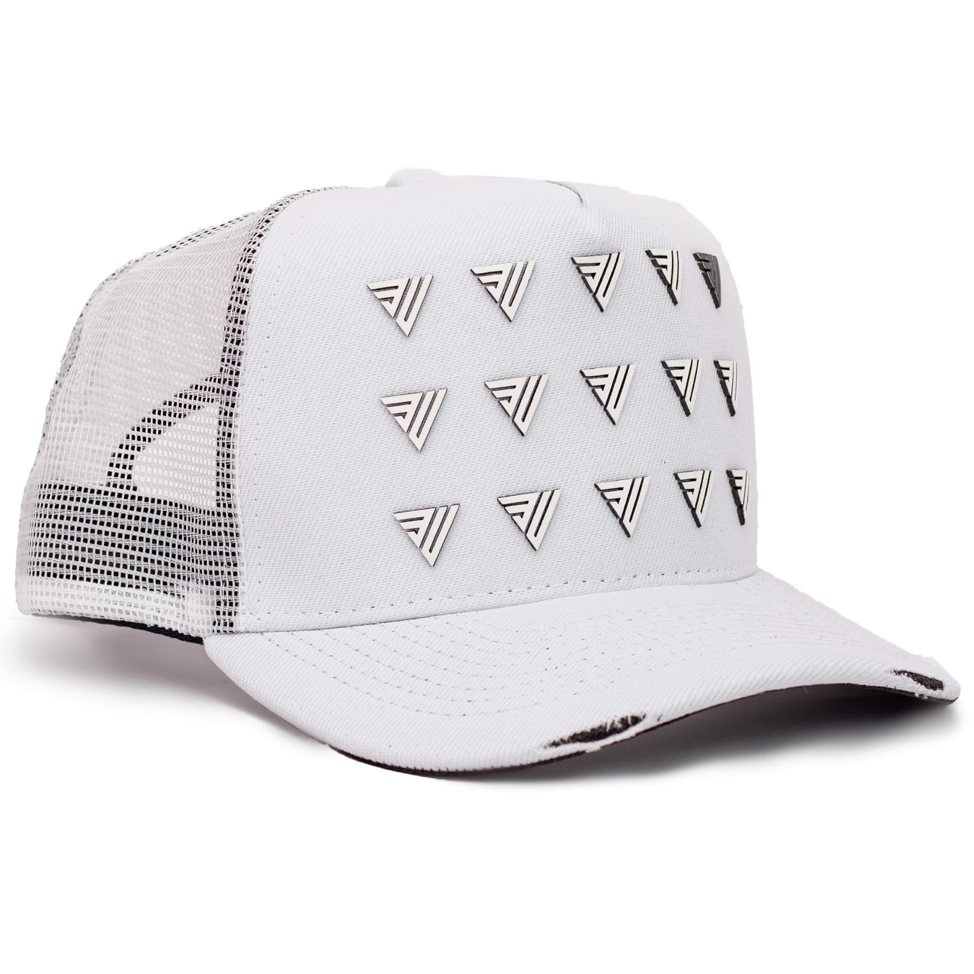 Urban Effort Snapback Trucker Hat | Breathable Mesh Baseball Cap for Men & Women | Adjustable Fit for Casual & Streetwear White