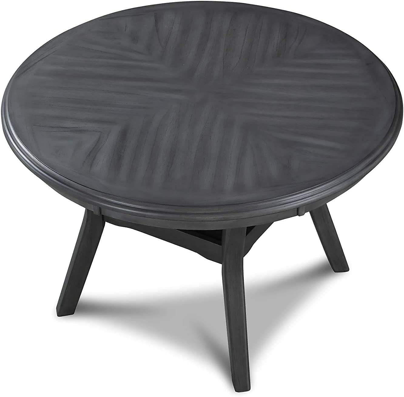 New Classic Furniture Gia 5-Piece Round Dining Set with 1 Dining Table and 4 Chairs, 47-Inch, Gray