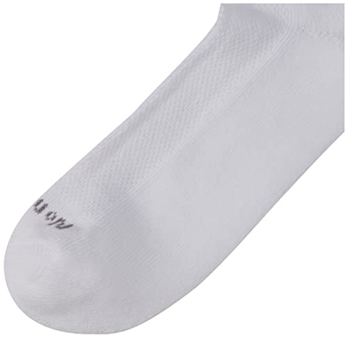 No Nonsense Women's Soft and Breathable Cushioned No Show Socks-Moisture-Wicking-with Back Tab, White-9 Pair Pack, 4-10