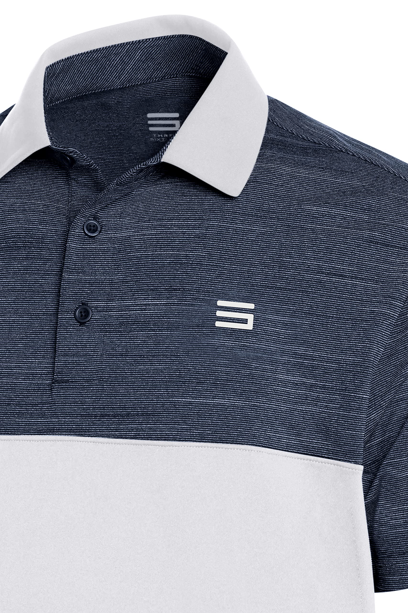 Three Sixty Six Quick Dry Golf Shirts for Men - Moisture Wicking Short-Sleeve Casual Polo Shirt Nautical Navy