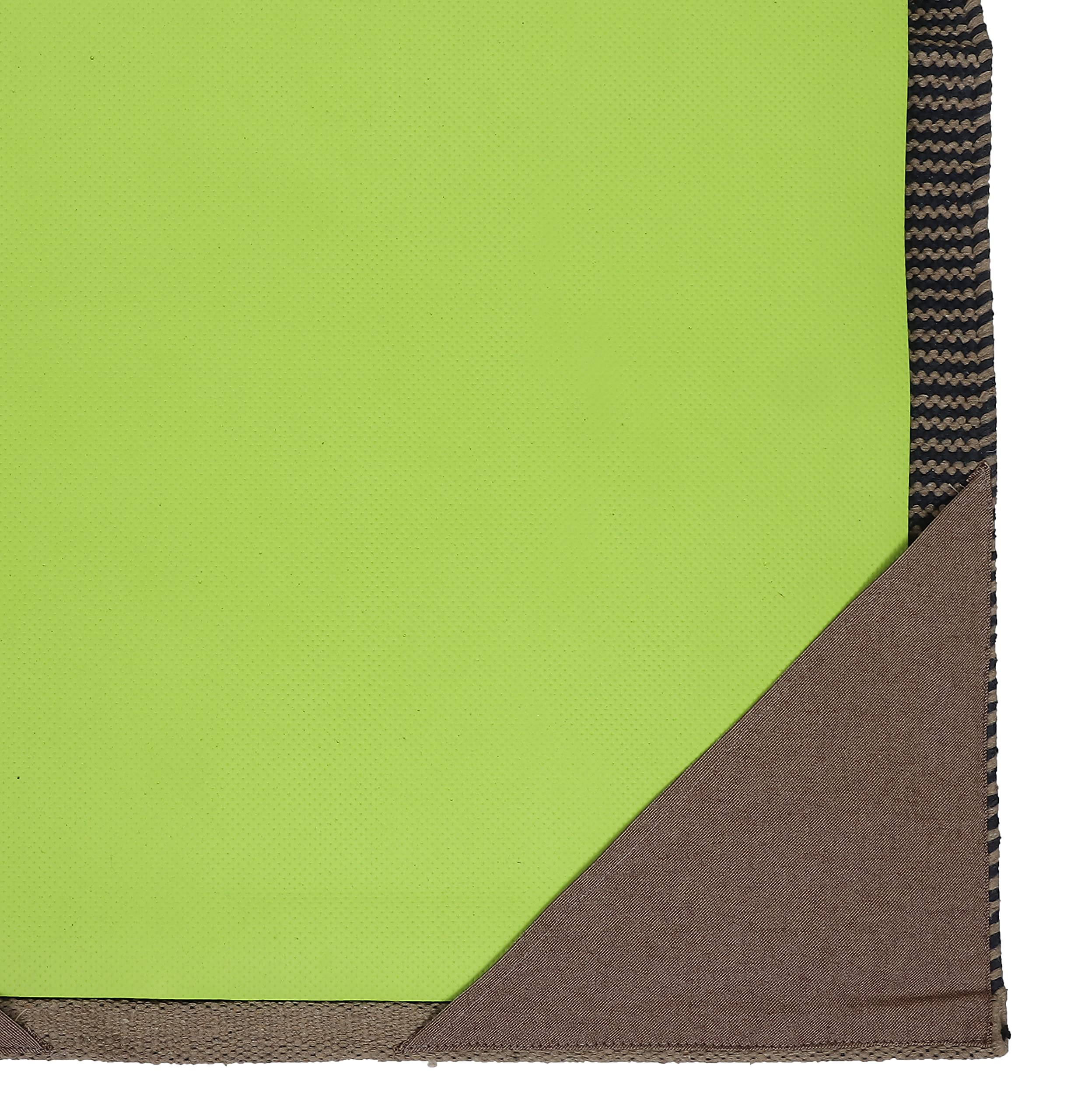 WMX Yoga Rug Mat Convert Plastic Yoga Mat to Eco Friendly 100% Cotton Gripping with Corner Pocket (Grey/Blue Sky)