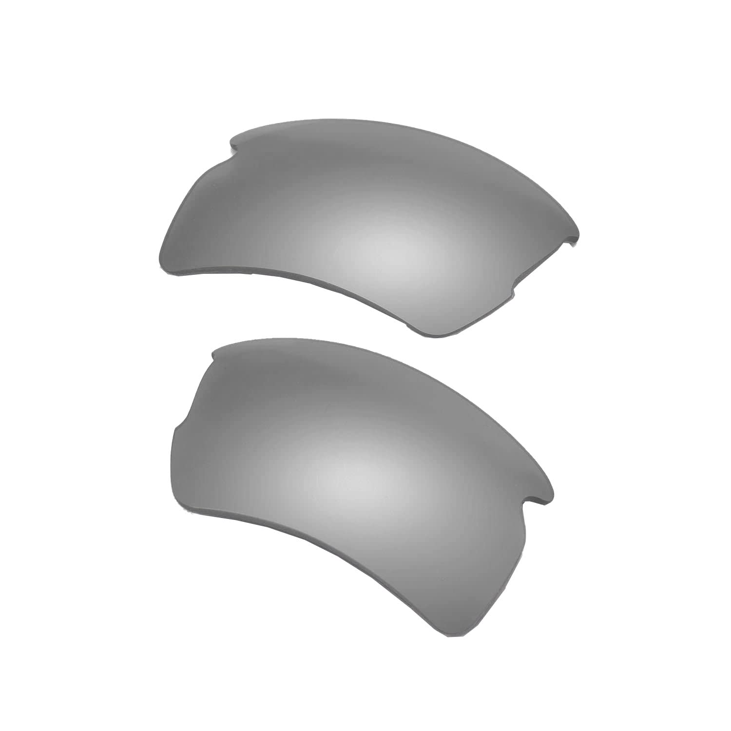 Walleva Replacement Lenses for Oakley Flak 2.0 XL Sunglasses - Multiple Options Available (Titanium Mirror Coated - Mr. Shield Polarized)