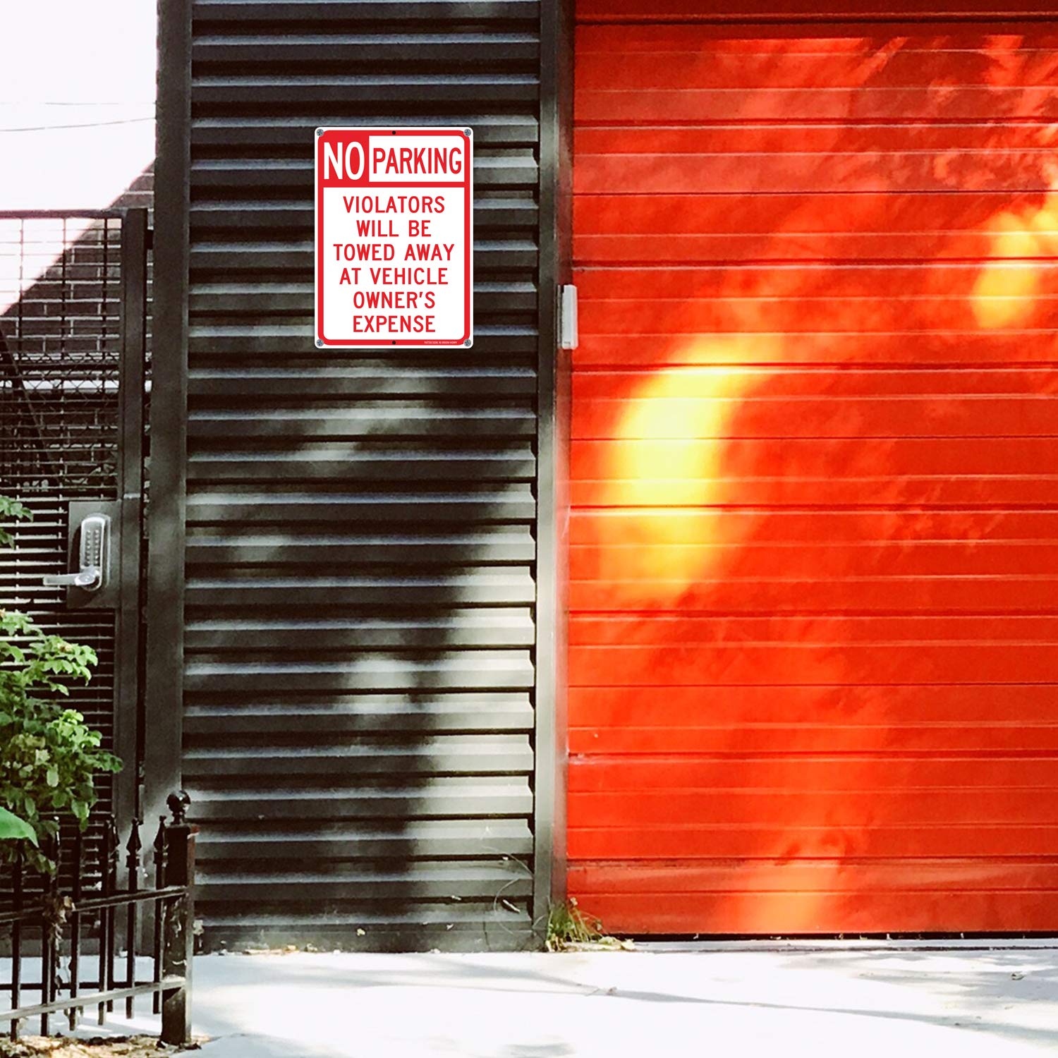 No Parking Sign, Violators Will Be Towed Away at Vehicle Owners Expense, 14 X 10 Reflective .40 Rust Free Aluminum, UV Protected, Weather Resistant, Waterproof, Durable Ink,Easy to Mount