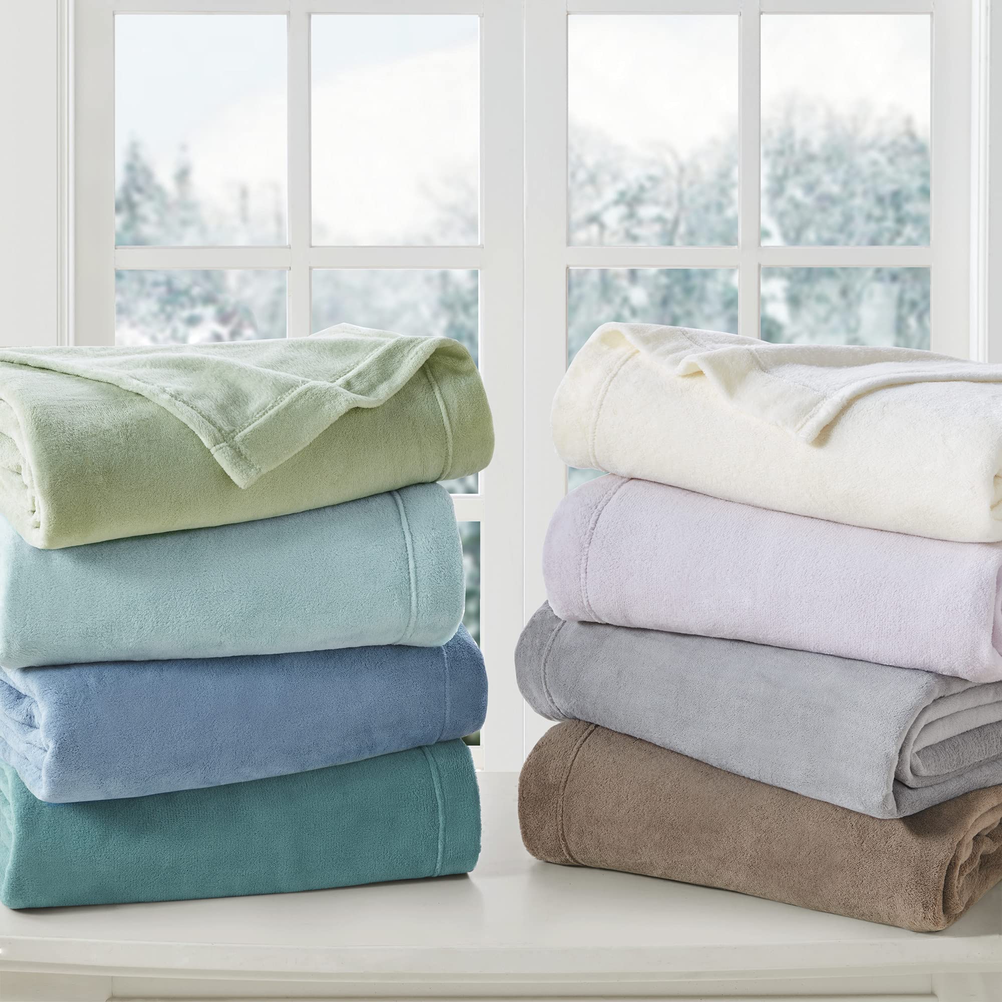 Sleep Philosophy True North Soloft Plush Bed Sheet Set, Wrinkle Resistant, Warm, Soft Fleece Sheets with 14" Deep Pocket Cold Season Cozy Bedding-Set, Matching Pillow Case, Queen, Teal, 4 Piece
