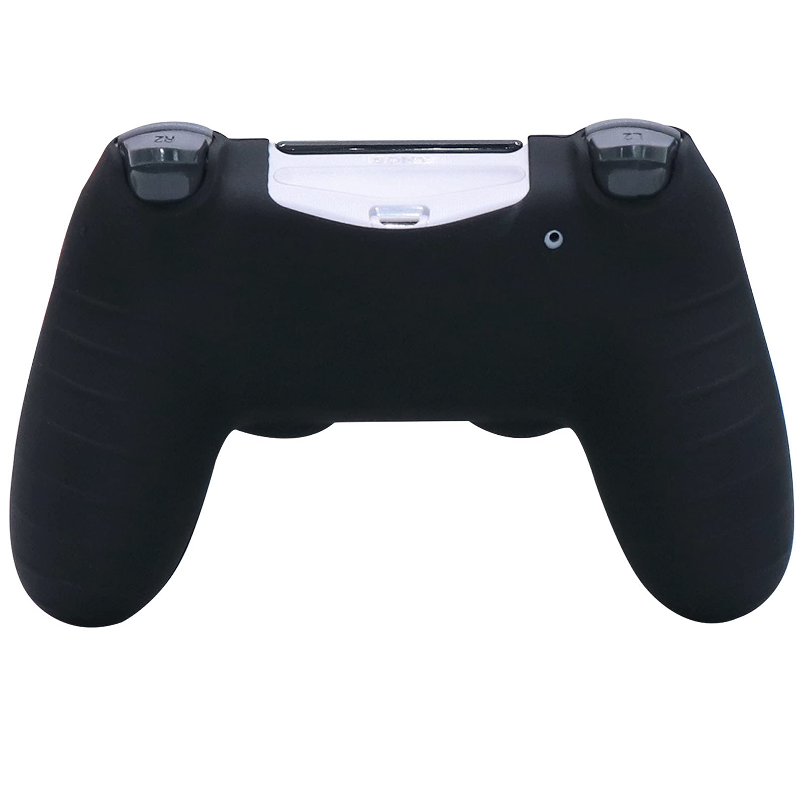 RALAN 1 Piece of Silicone Laser Carving Protective Cover Skin + 8 Thumb Grips & 4 Paw Grips Caps for PS4/Slim/Pro Controller