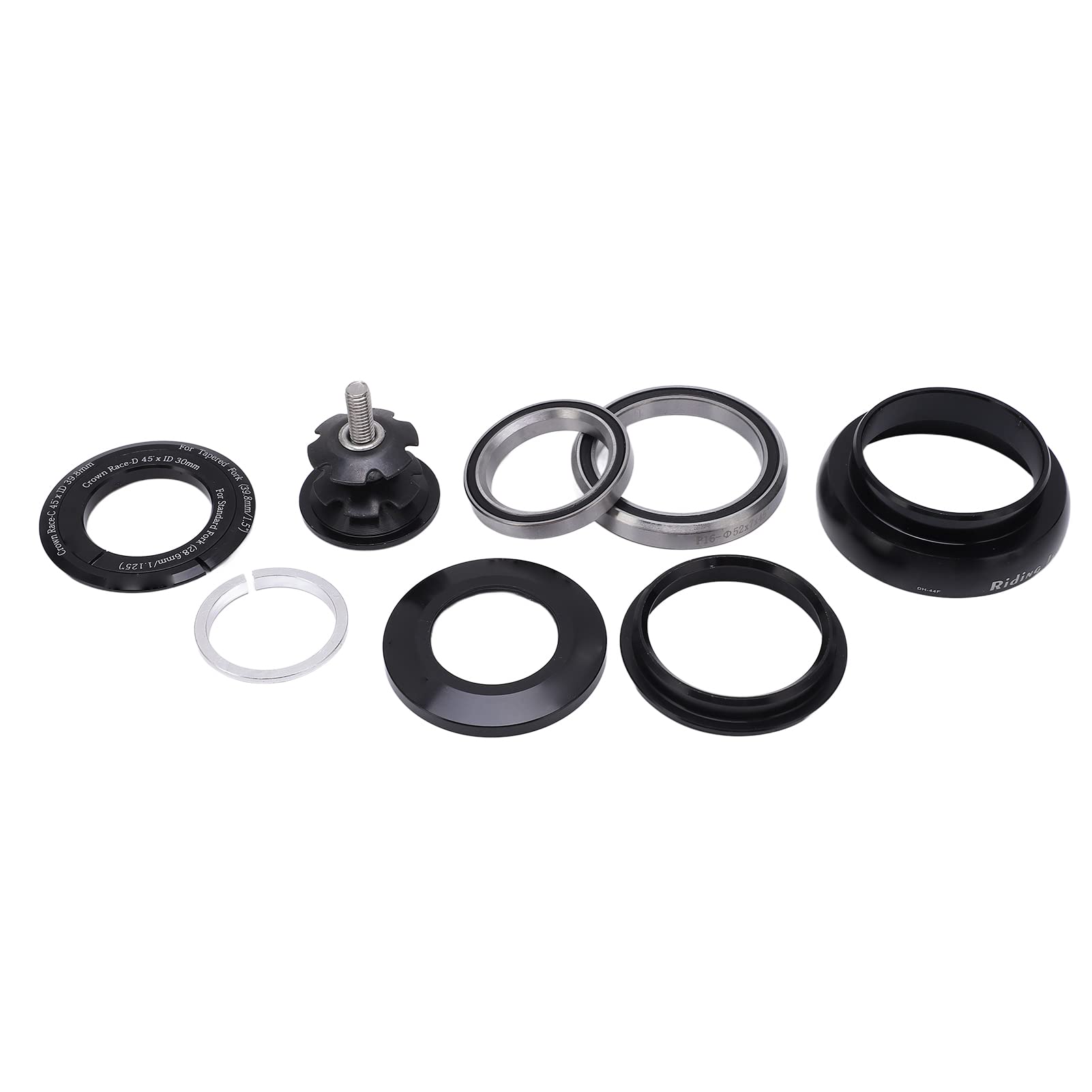 Shanrya Road Bike Headset Bearings, CNC Process Smoother Surfaces Flexible Rotation Mountain Bike Bowl Group Rust Proof for Road