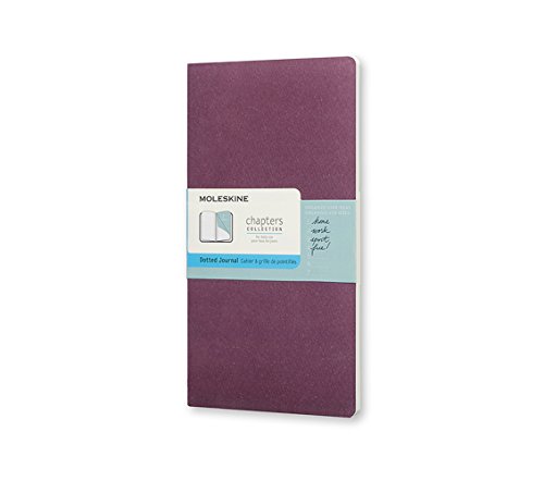 Moleskine Chapters Journal, Slim Large, Dotted, Plum Purple, Soft Cover (4.5 x 8.25)