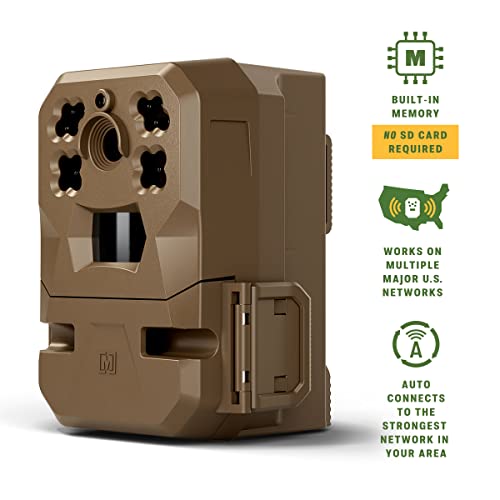 Moultrie Edge Cellular Trail Camera -Auto Connect - Nationwide Coverage - 720p Video with Audio - Built in Memory - Cloud Storage - 80 ft Low Glow IR LED Flash