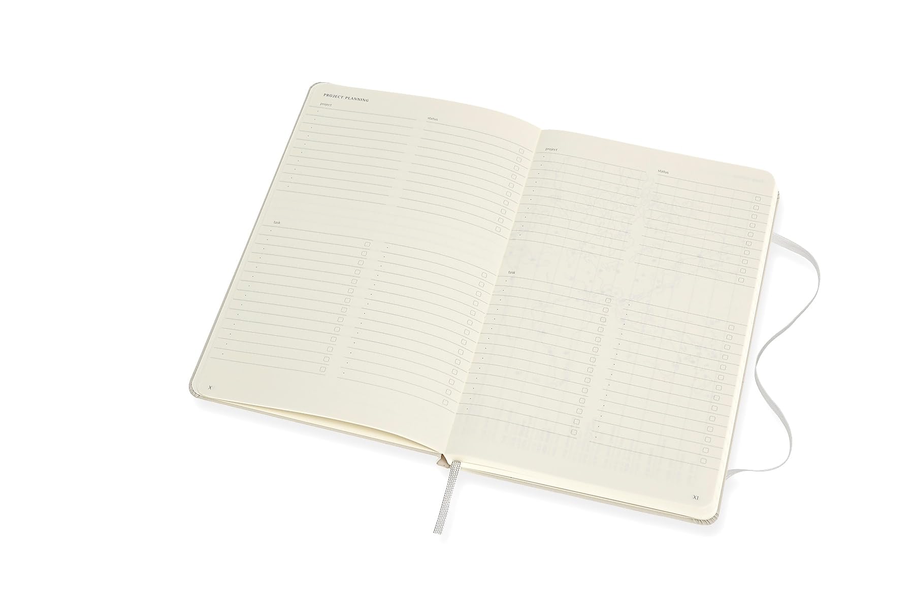 Moleskine PRO Notebook, Hard Cover, Large (5" x 8.25") Professional Project Planning, Pearl Grey, 240 Pages