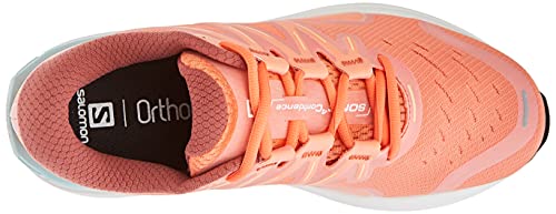 Salomon Sonic 4 Confidence Running Shoes for Women, Persimon/White/Ebony, 7