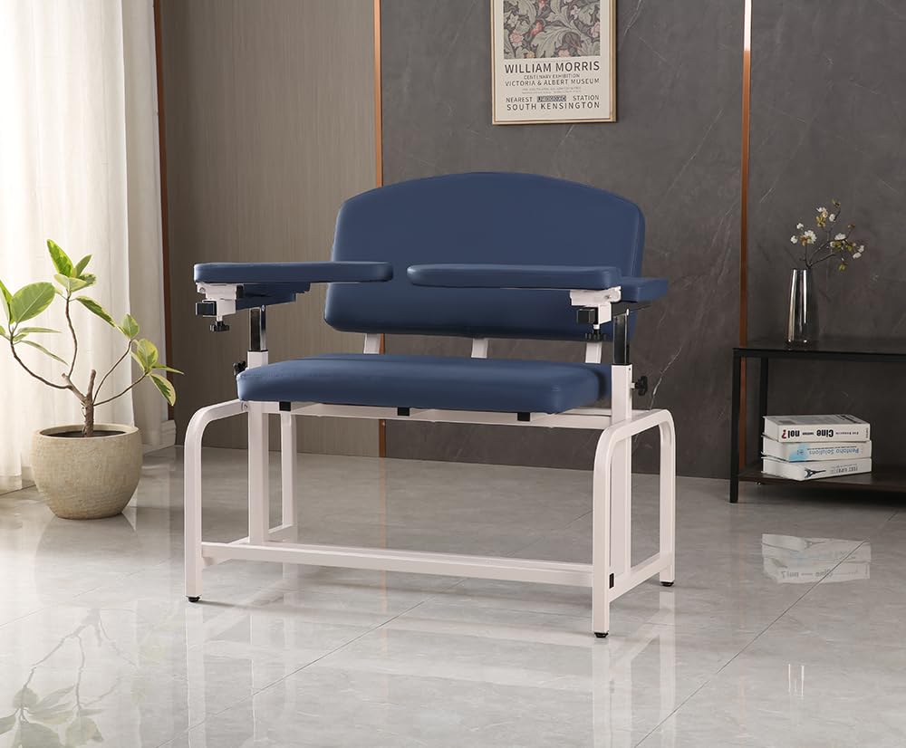 NP Medycare Extra Wide Phlebotomy Chair Bariatric Lab Draw & Blood Drawing Chairs (Pink)