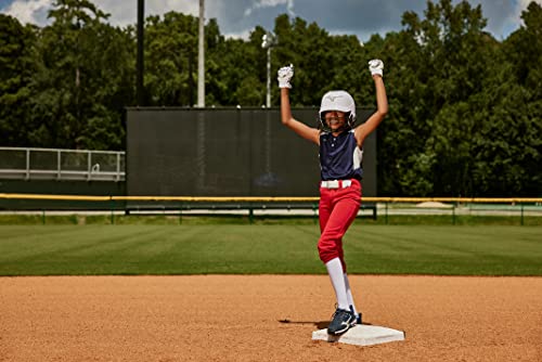 Mizuno Girls Youth Belted Low Rise Fastpitch Softball Pant, , Youth X-Large,Red