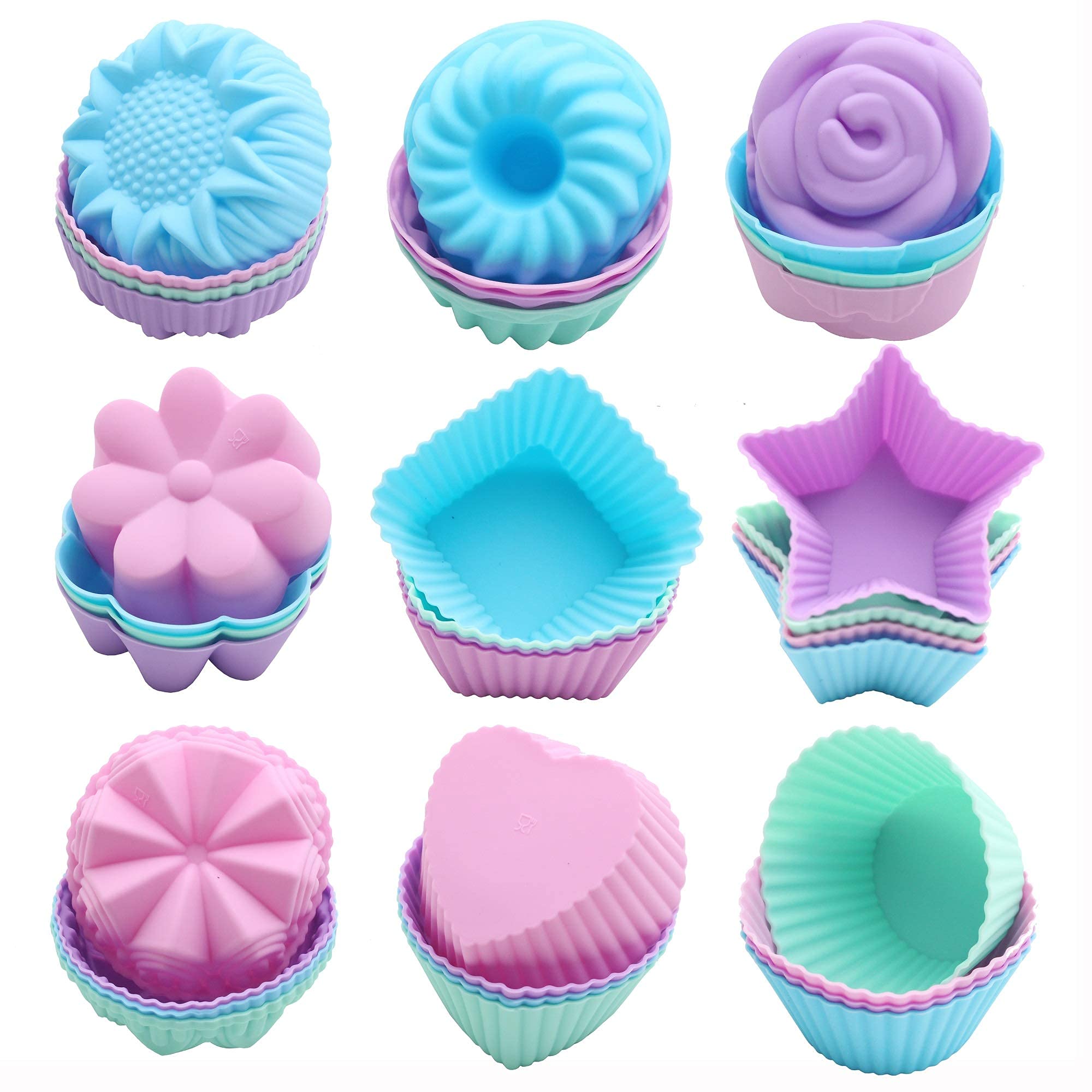 To encounter 60 Pack Silicone Cupcake Baking Cups