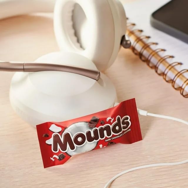 Mounds Dark Chocolate and Coconut - Bulk Candy - 1.5 Pound Bag Approximately 40 Candy Mounds - Chocolate Candy, Christmas Candy - Gluten Free Snacks - Individually Wrapped Treats for Christmas and Parties
