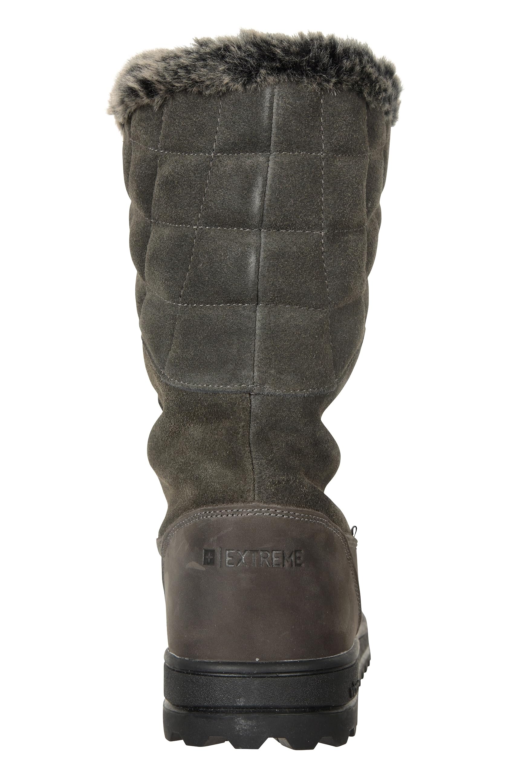 Mountain Warehouse Vostock Womens Snow Boots - IsoDry & Vibram Sole Grey Womens Shoe Size 8 US