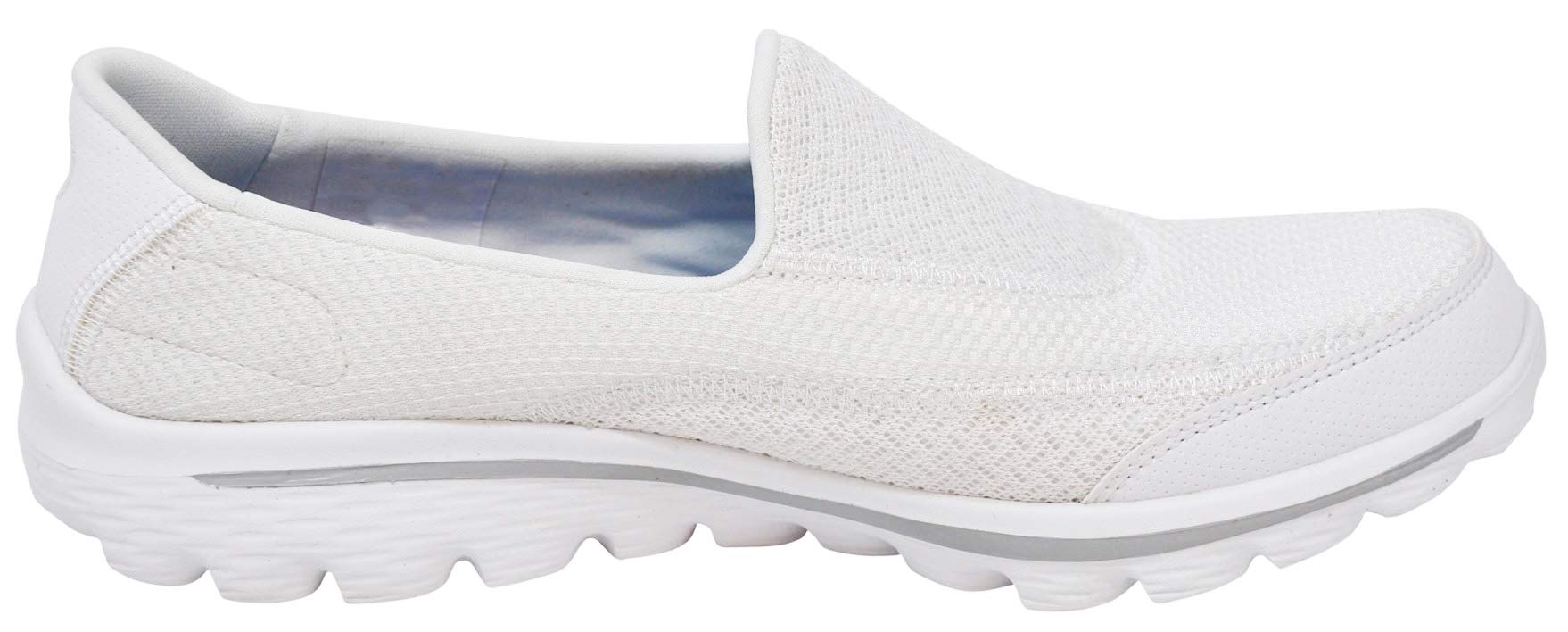 Skechers Performance Women's Go Walk 2 Slip-On Walking Shoe, White, 8.5 M US