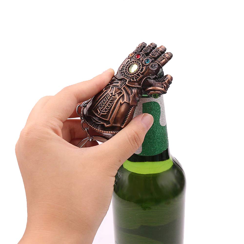 VNFLY Glove Keychain Bottle Opener, Beer Gifts Bottle Opener for Men, Husband, Dad, Grandpa, Boyfriend (Bronze)