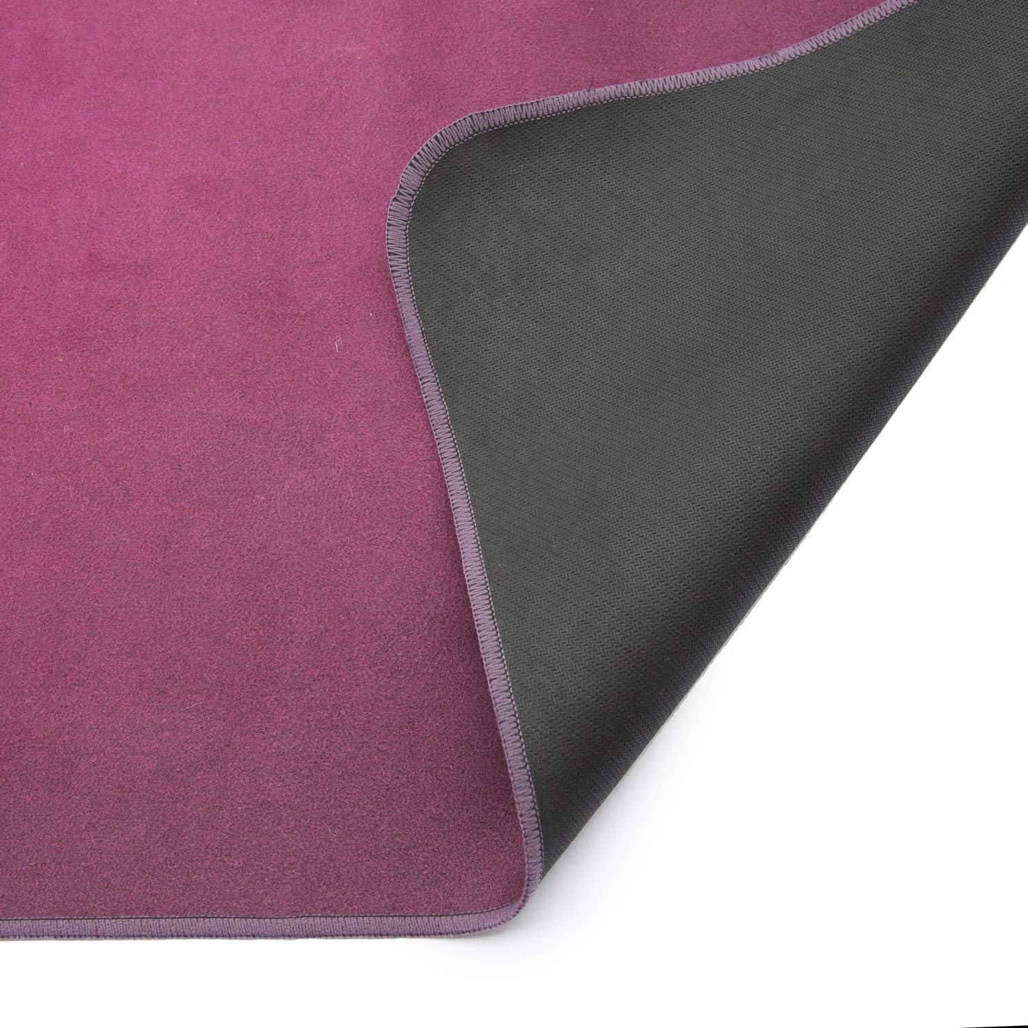 SACRED Travel Portable Yoga Mat | Extra Grip & Foldable Mat with Pouch | Extra Long, Lighter & Eco-Friendly Mat | Comfortable 1.5mm Thick Exercise Mat with Central Alignment Lines (Burgundy)