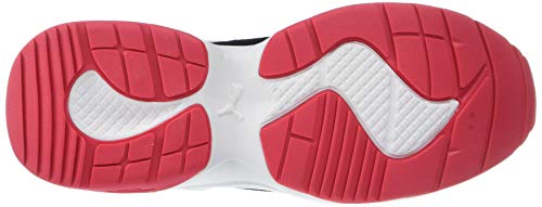 Puma Women's Cilia Sneaker, White Black-red Rose Silver, 7.5 M US