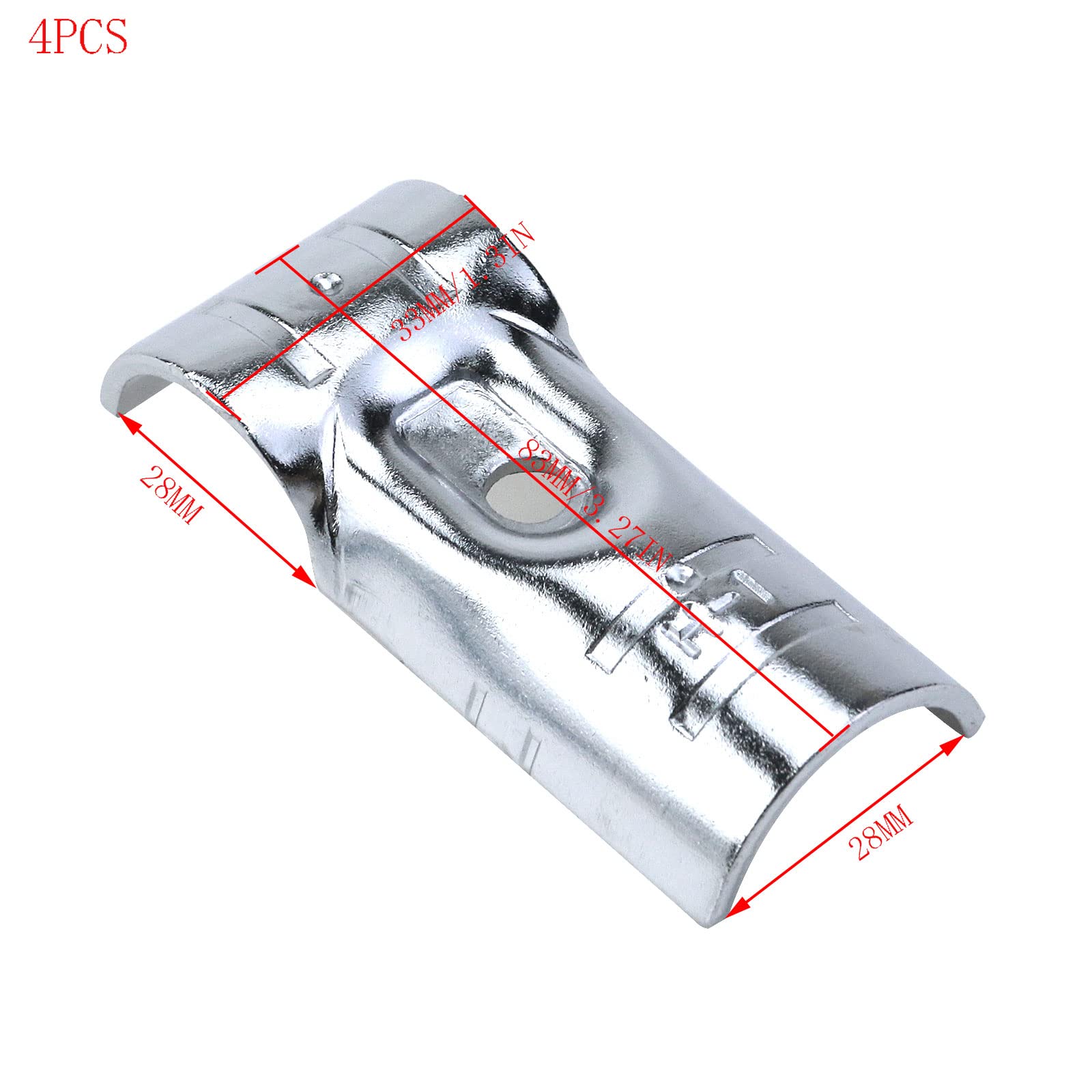 Mewutal 4PCS Silver Tube Connector 26mm /1.02" Post Wire Shelving Shelf Replacements for Workbench, Factory, Cart, Shelf