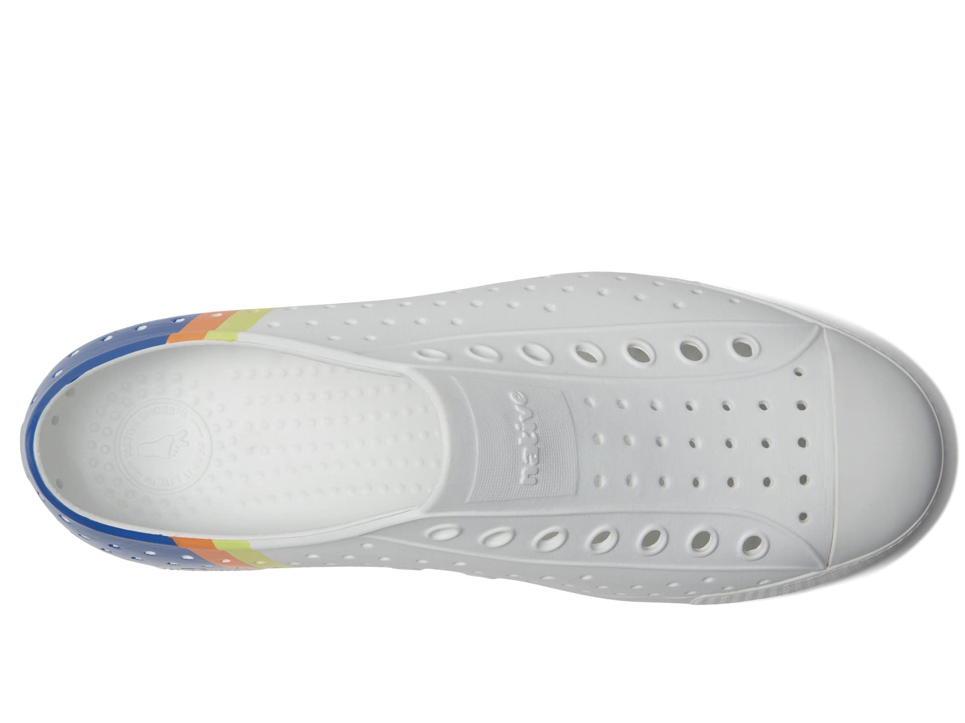 Native Shoes Unisex Jefferson Sugarlite Block Shell White/Shell White/UV City Celery Block Men's 9, Women's 11 Medium