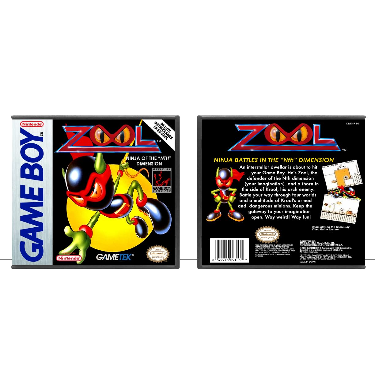 Zool: Ninja of the "Nth" Dimension | (GB) Game Boy - Game Case Only - No Game