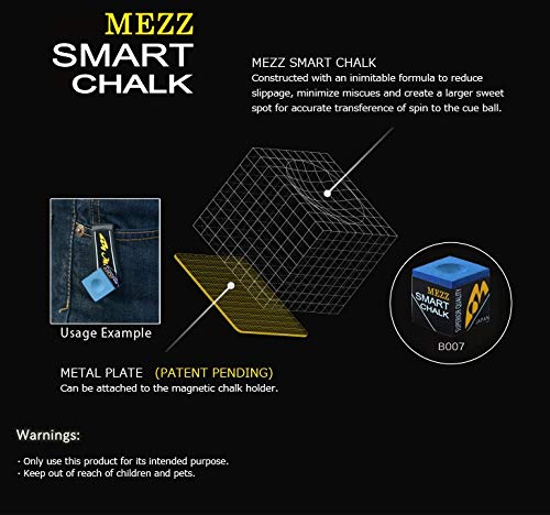 Mezz Smart Pool cue Billiard Chalk - Blue - One Piece