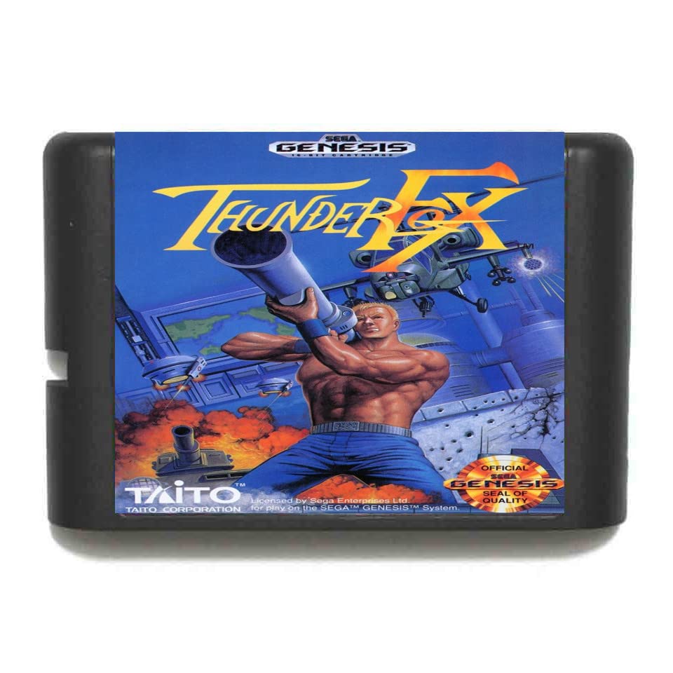 Thunder Fox 16 Bit MD Game Card For Sega Mega Drive For Genesis (Black)