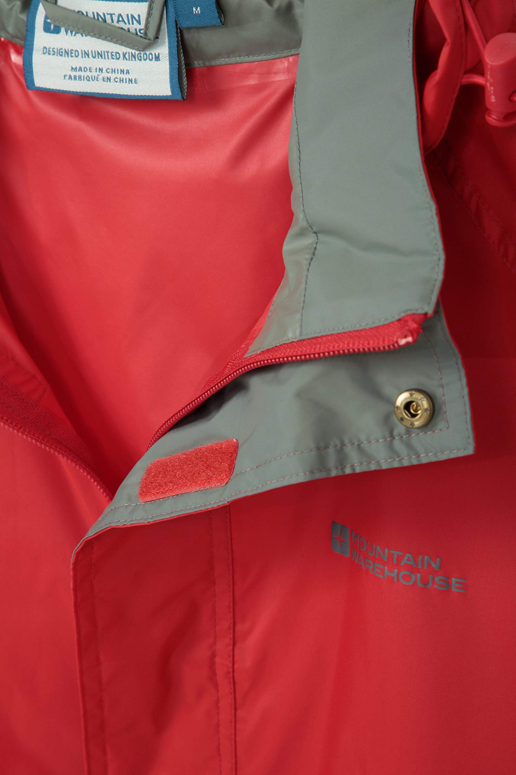 Mountain Warehouse Pakka Mens Waterproof Rain Jacket - Packable Red Large